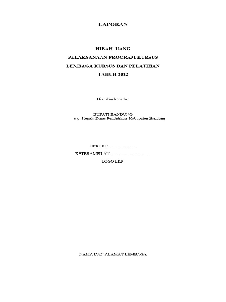 contoh laporan | PDF