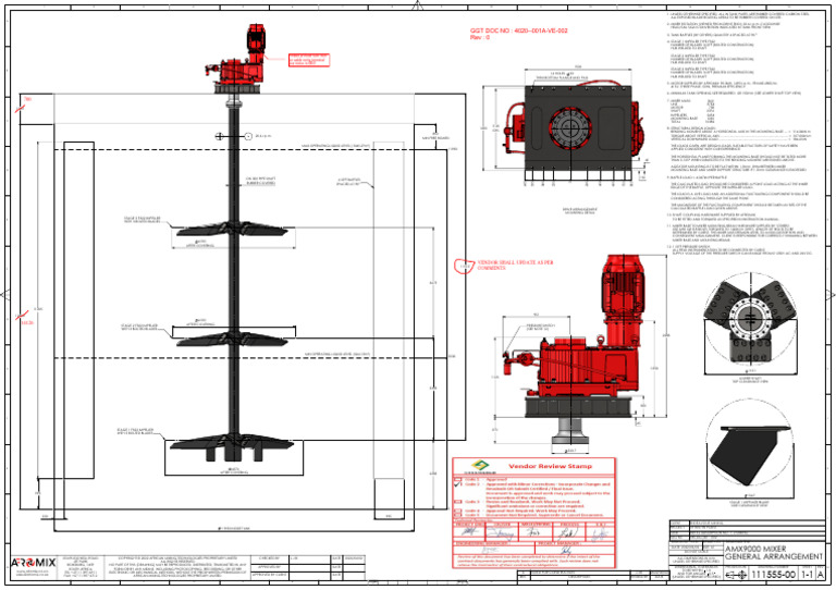 4020-001A-VE-002 Rev 0 GENERAL ARRANGEMENT AMX9000 MIXER - Rev.0 Code2 ...