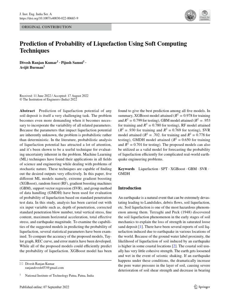 AI Models for Soil Liquefaction Prediction | PDF | Machine Learning | Support Vector Machine