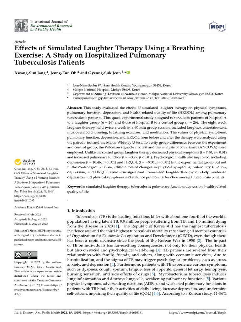 Effects of Simulated Laughter | PDF | Clinical Medicine | Diseases And ...