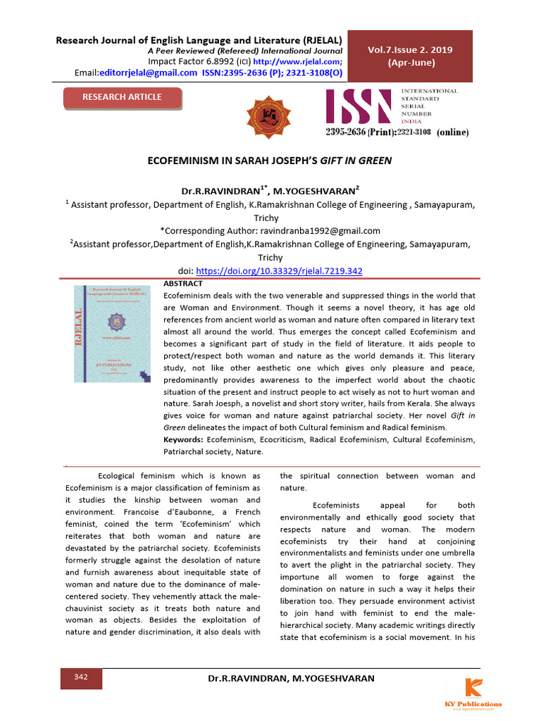 342 346 Dr.r.ravindran | PDF | Ecofeminism