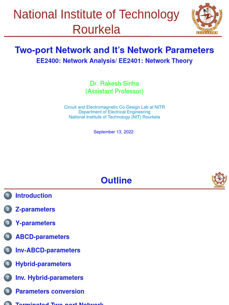Two Port Networks Pdf Telecommunications Engineering Electromagnetism