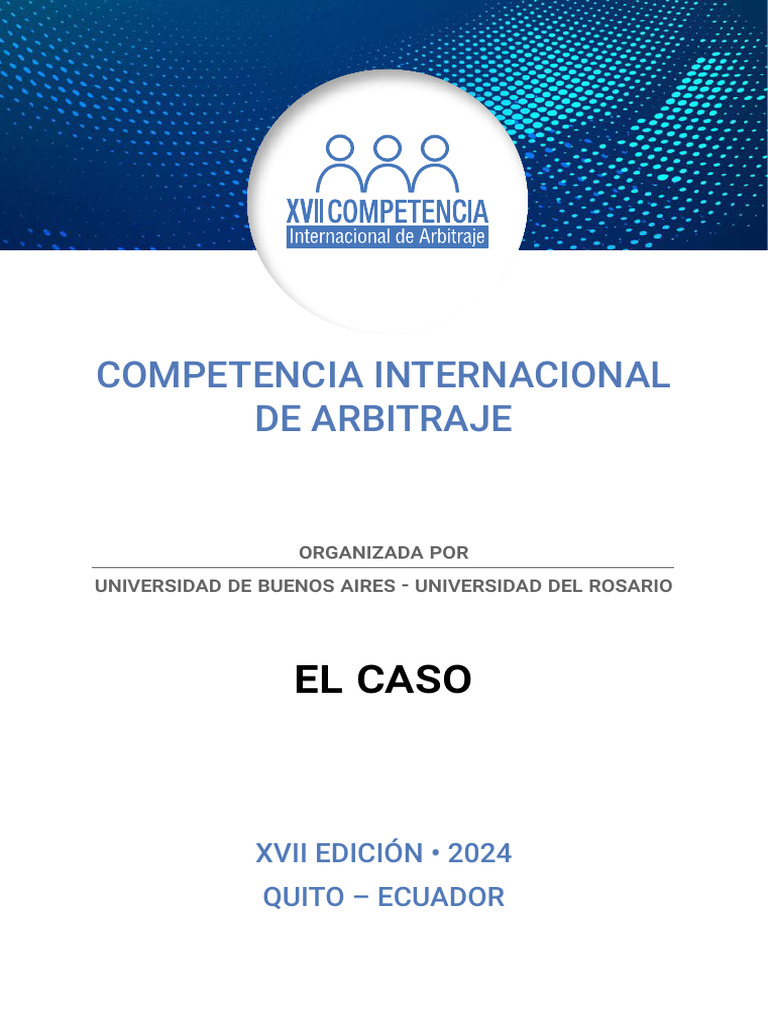 2024_caso-competencia-de-arbitraje | Descargar gratis PDF | Arbitraje | Derecho privado