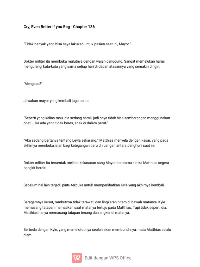 Cry, Even Better If You Beg - Chapter 136 | PDF