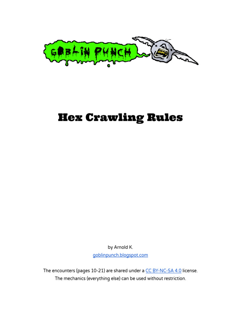 Goblin Punch Hexcrawling | PDF | Fungus | Hunting