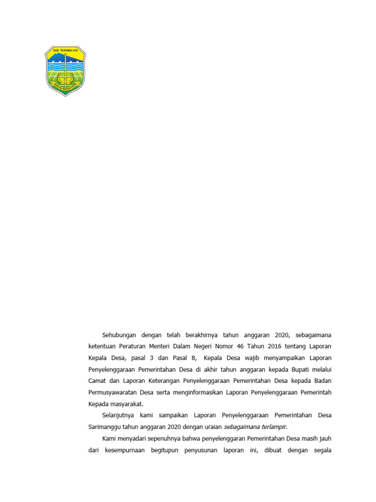 Contoh LPPD Kepala Desa | PDF | Ilmu Sosial | Griya & Taman