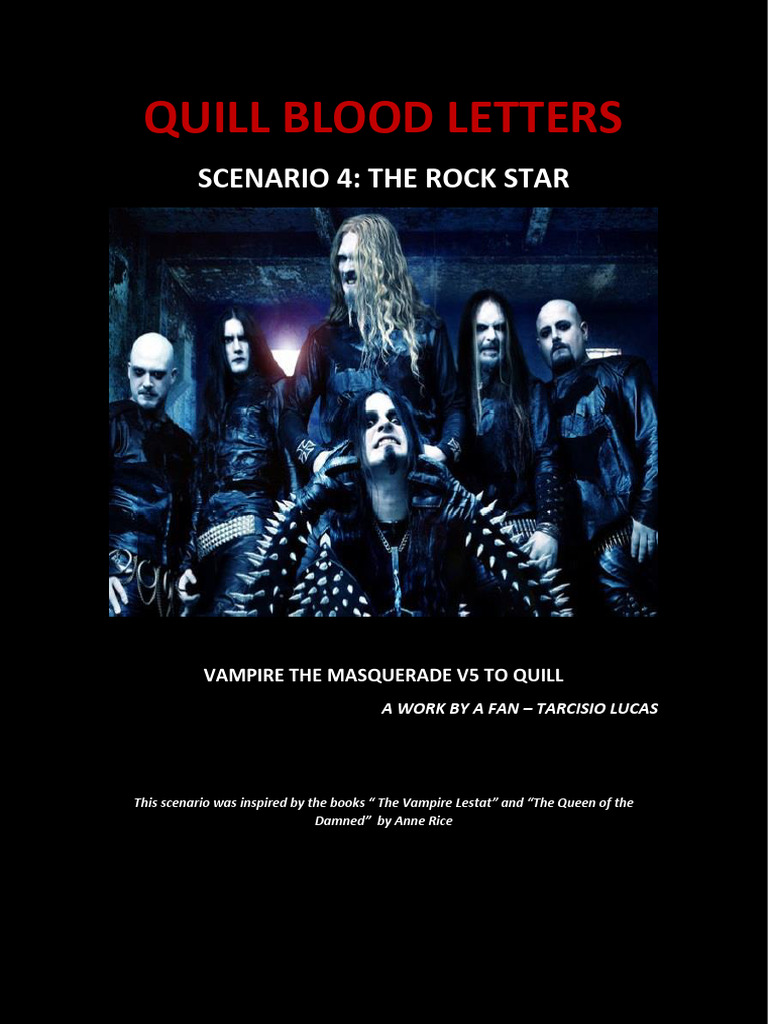 QUILL BLOOD LETTERS 4 - The Rock Star | PDF