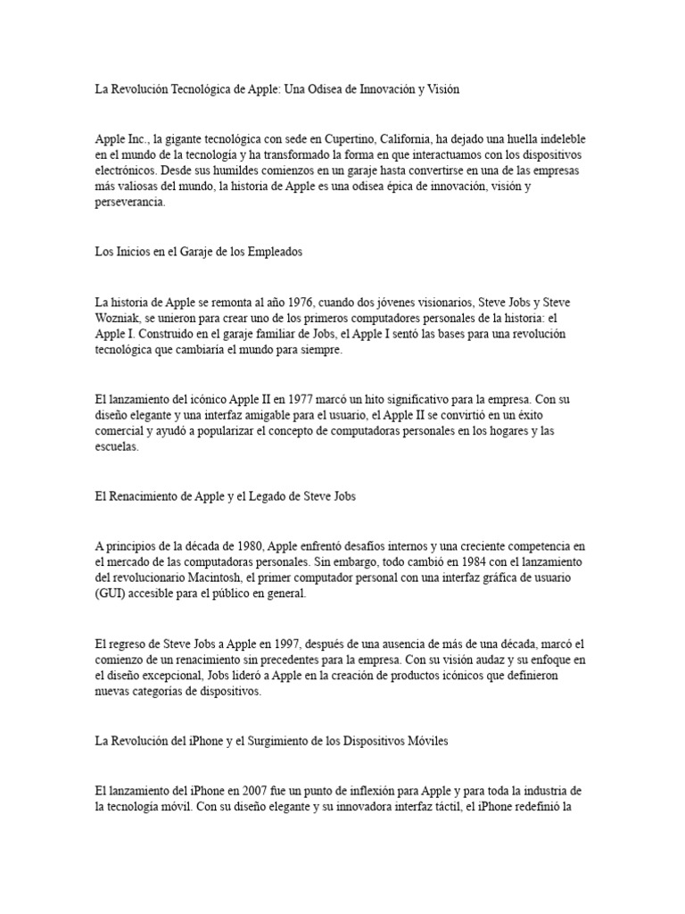 Appel Historia | PDF | Apple Inc. | Interfaces gráficas de usuario