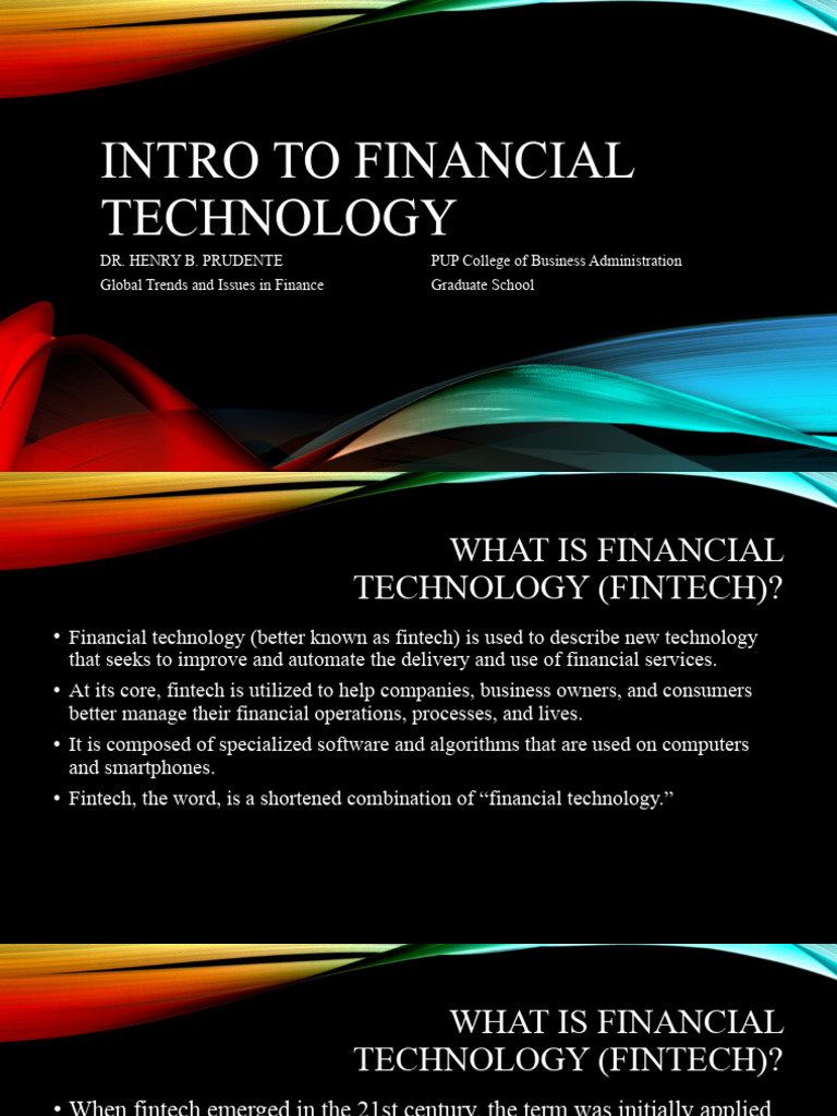 MBA Global Trends Lecture 1 - Intro To Financial Technology | PDF | Cryptocurrency | Credit Card