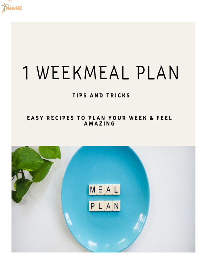One Week Meal Plan | PDF | Vegetables | Salad