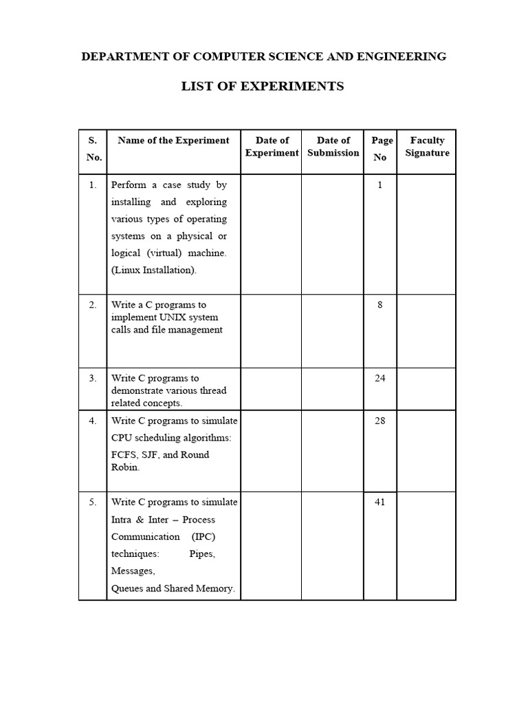 OS Lab Manual 2020-21 | PDF | Booting | Process (Computing)