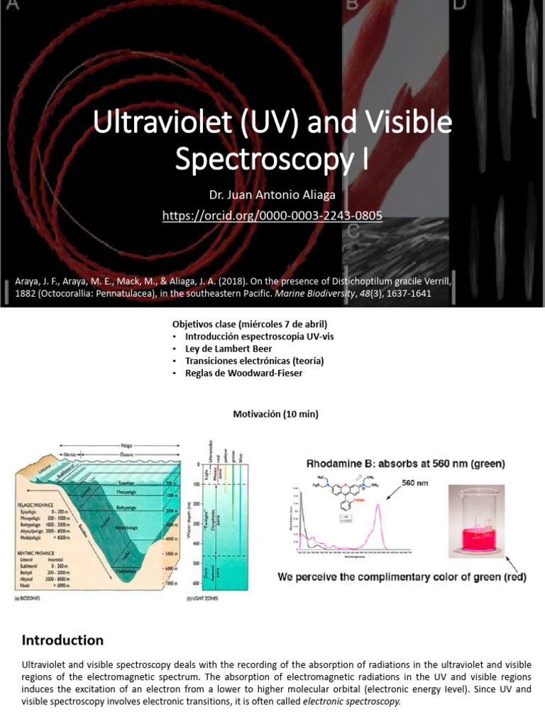 Ultraviolet (UV) and Visible Parte 1 | PDF | Chromophore | Ultraviolet–Visible Spectroscopy