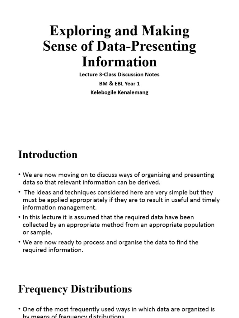 Data Presentation Techniques and Frequency Tables | PDF | Histogram ...