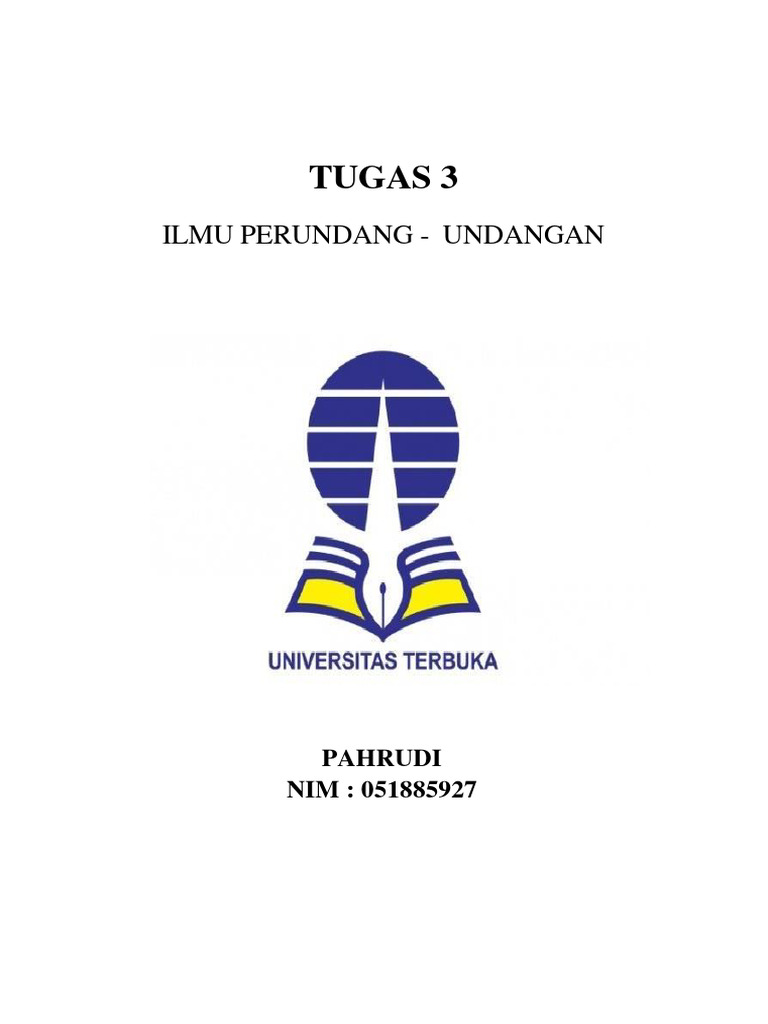 Tugas - 3 - ILMU PERUNDANG - UNDANGAN | PDF