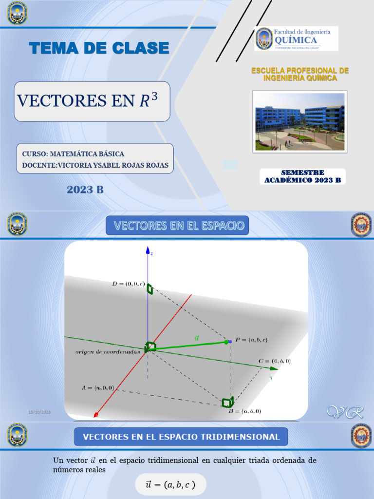 Semana 9.-Vectores en El Espacio. | PDF | Vector Euclidiano | Conceptos matemáticos