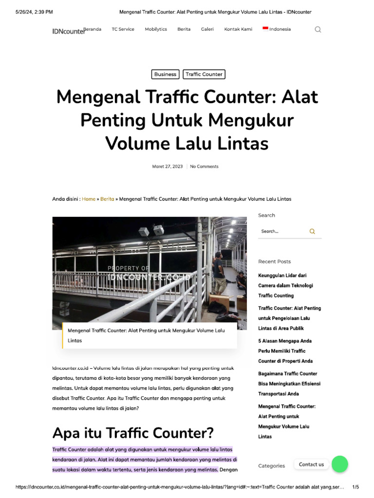Traffic Counters | PDF