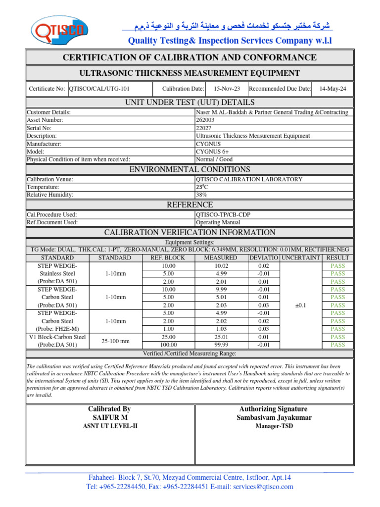 101 QTS Utg | PDF | Calibration | Probability And Statistics