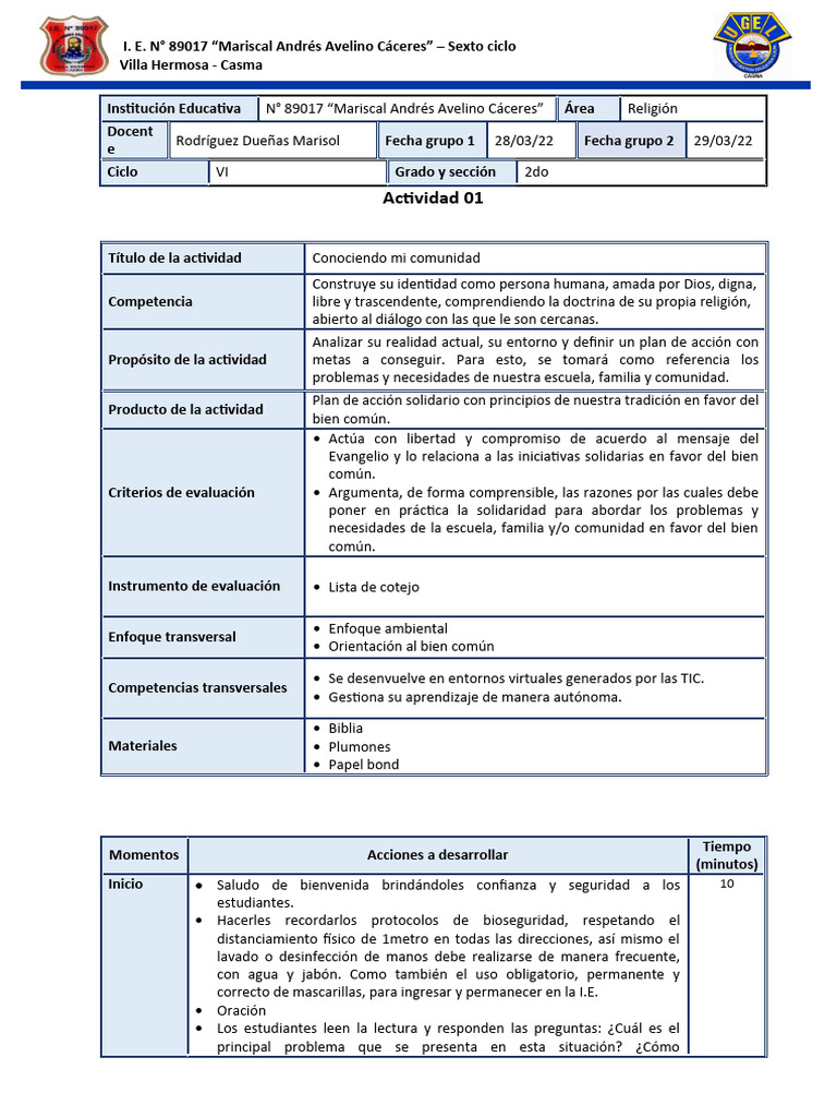 Actividad 01 - 2do | PDF