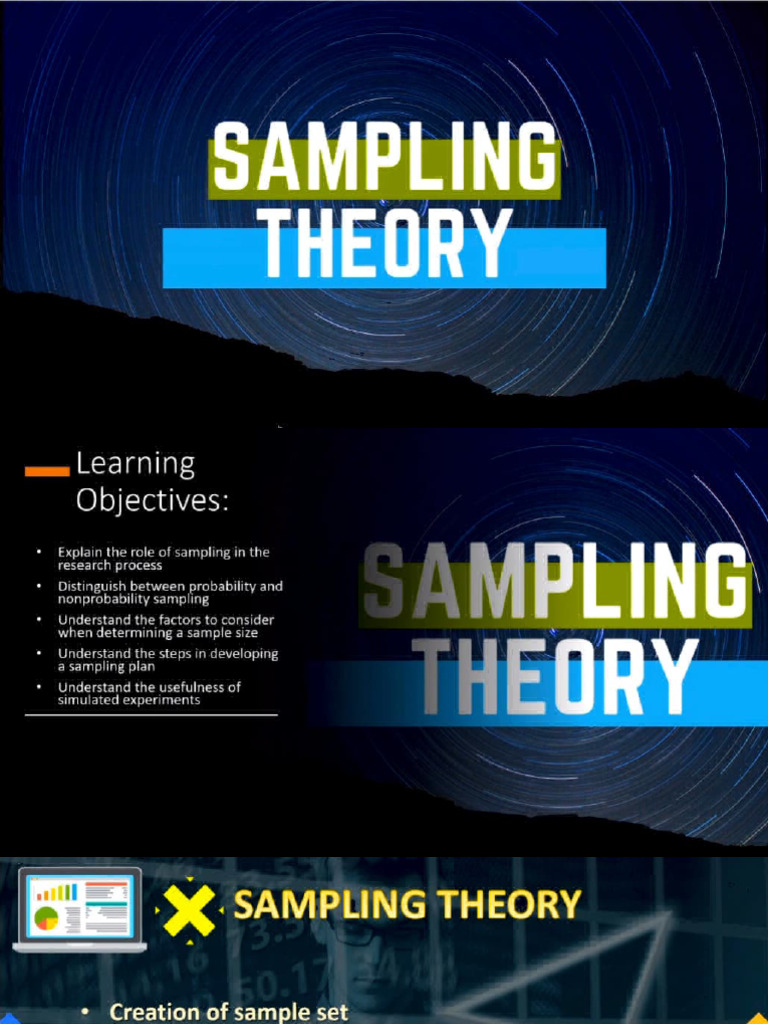 Sampling Theory Pt. 1 (1) | PDF | Sampling (Statistics) | Research Methods