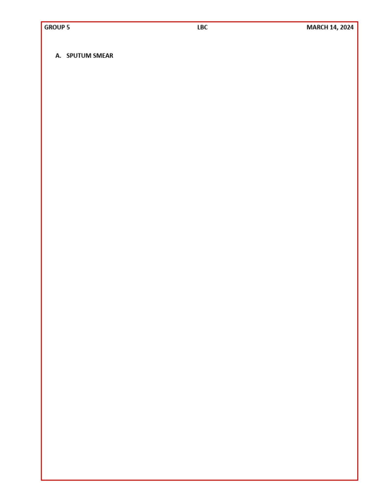 Group 5 - Exp12 Sputum | PDF