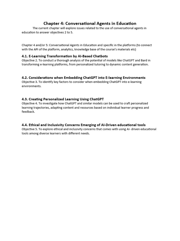 Chapter 4 Conversational Agents in Education | PDF