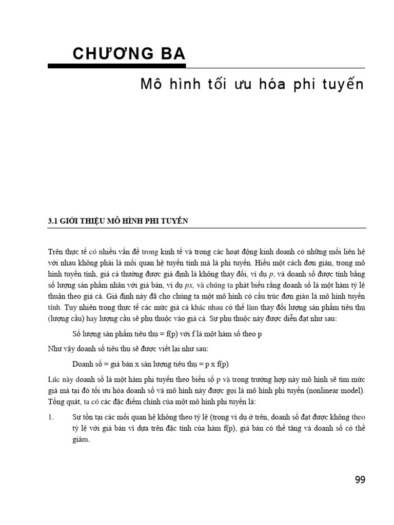 Chuong3 MoHinhToiUuHoaPhiTuyen | PDF