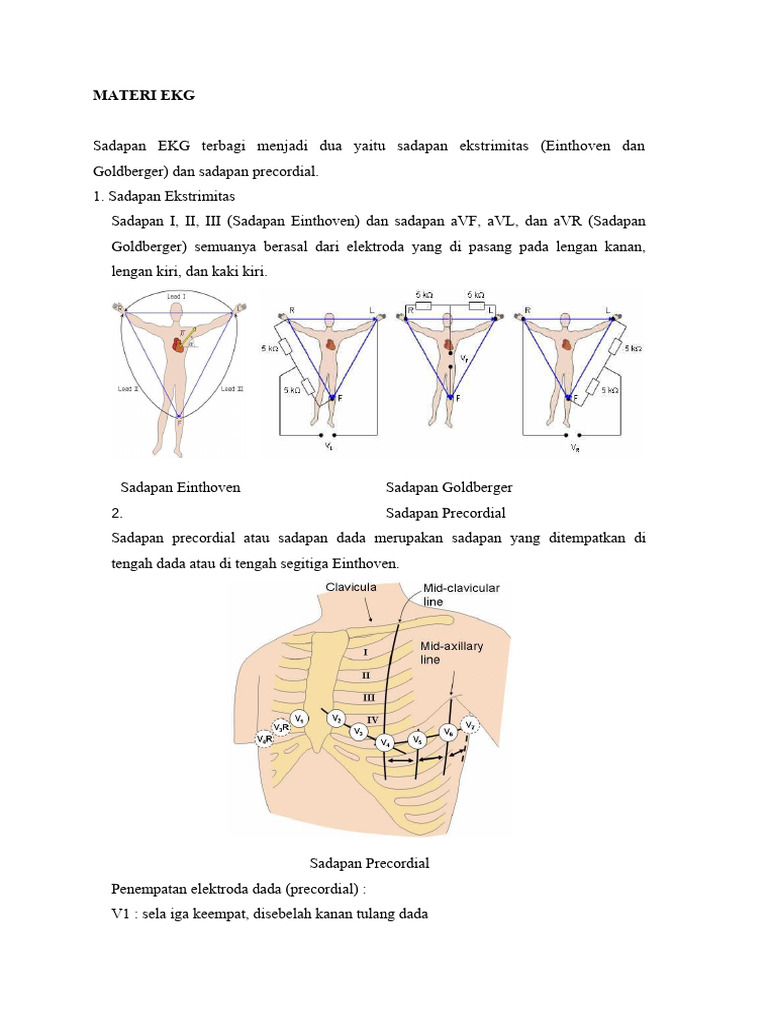 Panduan Sadapan EKG dan Penempatan | PDF