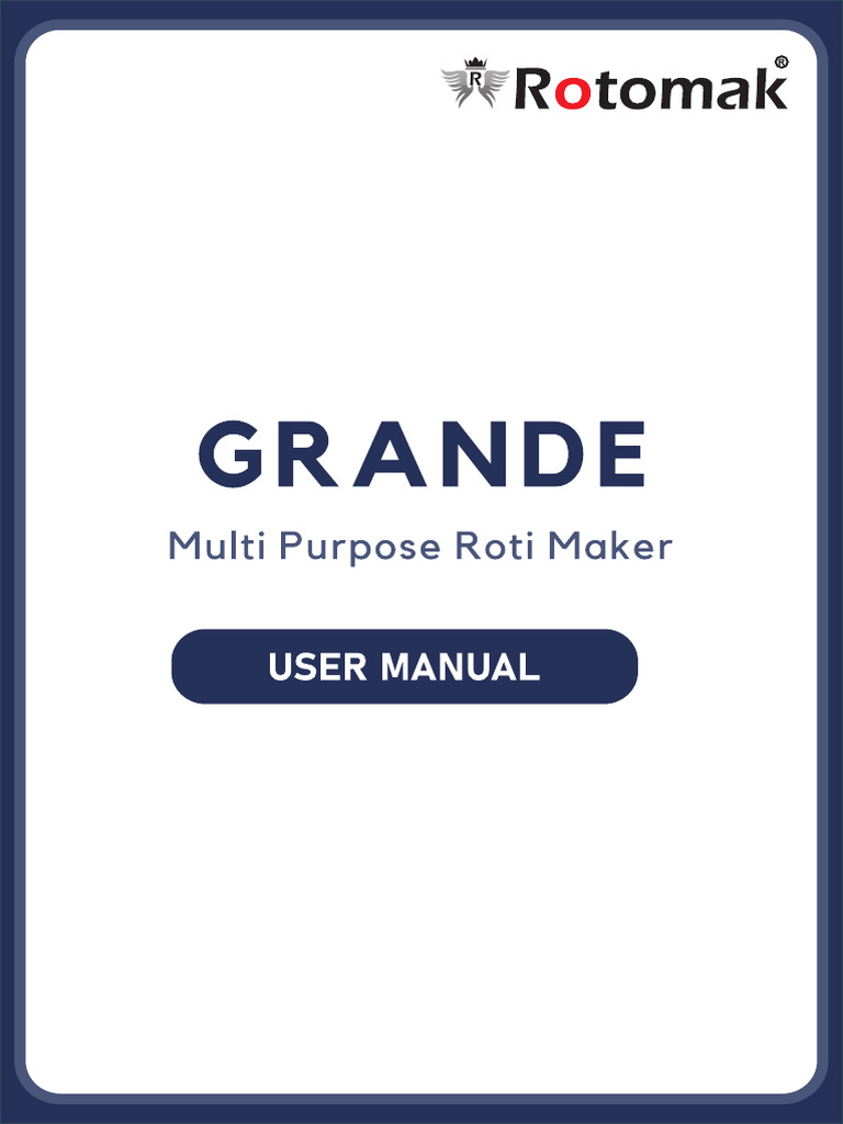 Instruction-Manual-Grande-Roti-Maker | PDF