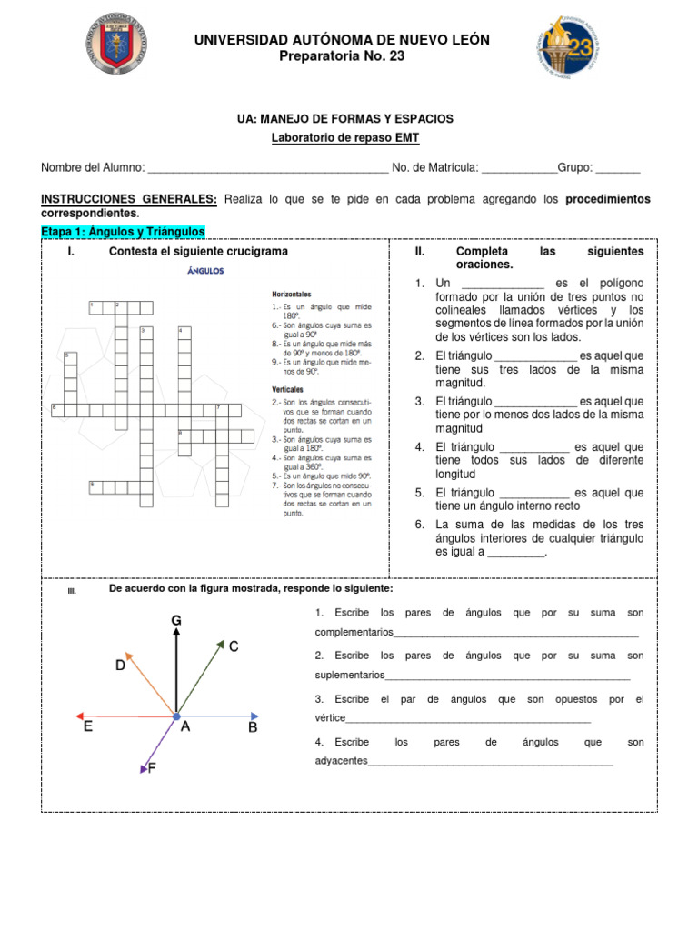 Laboratorio Repaso EMT - MFE EJ2024 | PDF | Triángulo | Ángulo