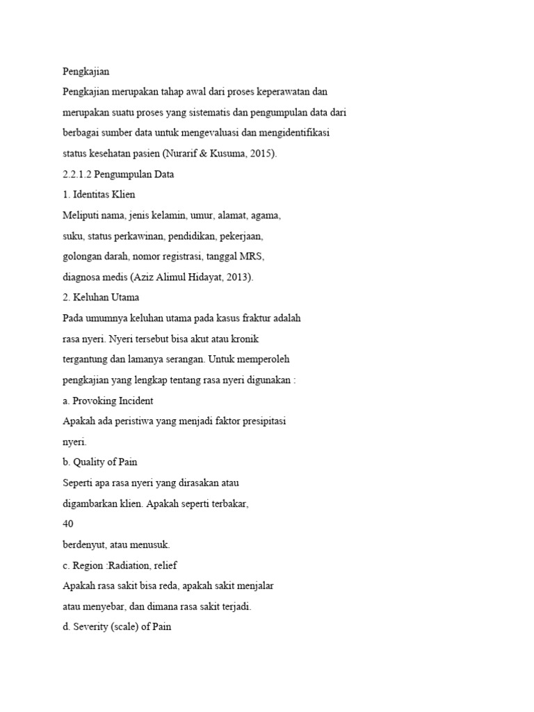 Pengkajian | PDF | Kesehatan Holistik | Sains & Matematika