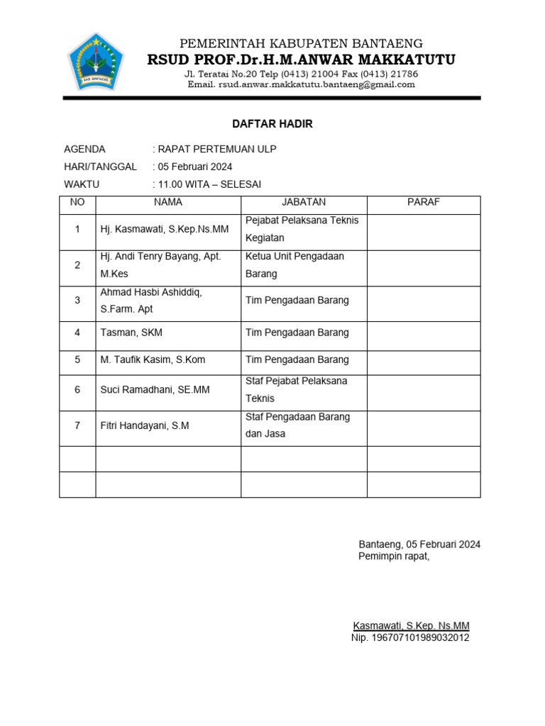 NOTULEN RAPAT Pengadaan Barang Dan Jasa | PDF