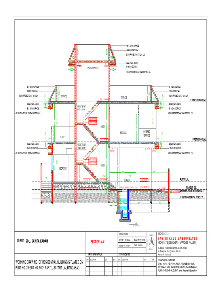 W.D-38-Model section elevation | PDF | Stairs | Building Engineering
