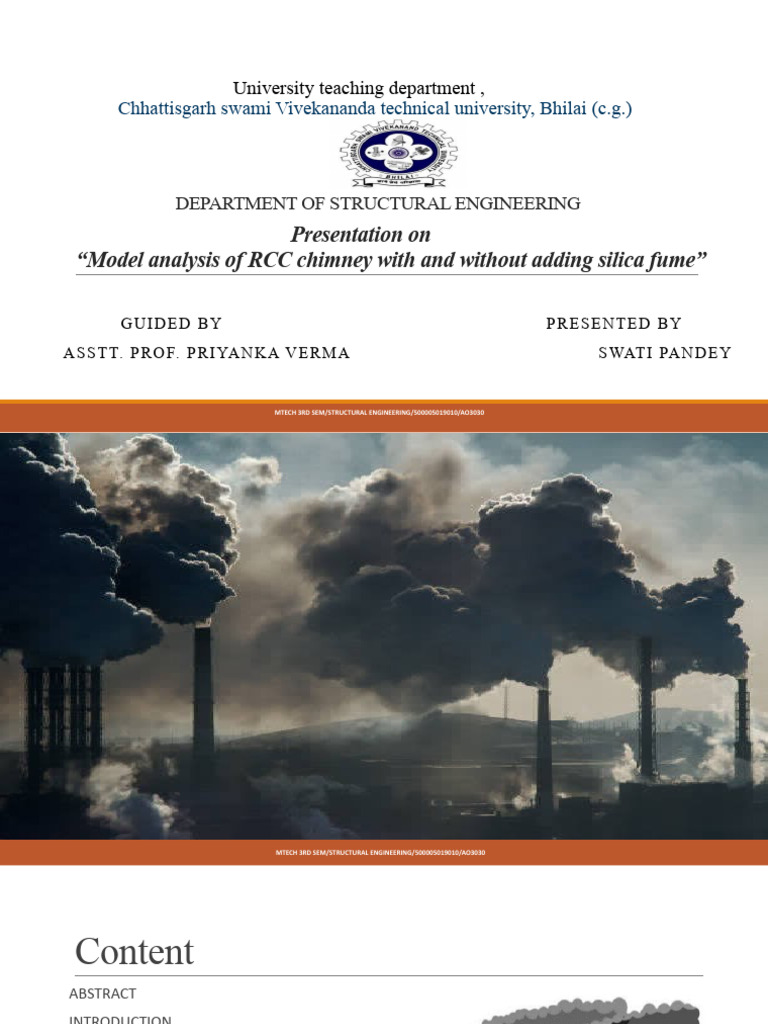 Presentation On Chimney (Autosaved) | PDF | Chimney | Structural ...
