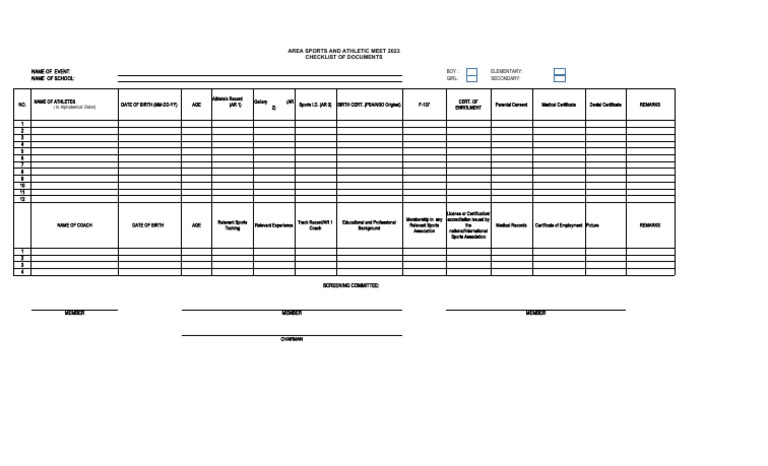 Screening Checklist | PDF | Health Care