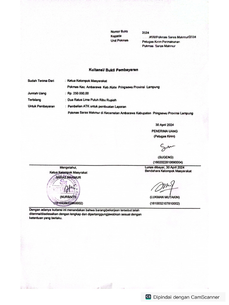 Biaya ATK 2024 | PDF