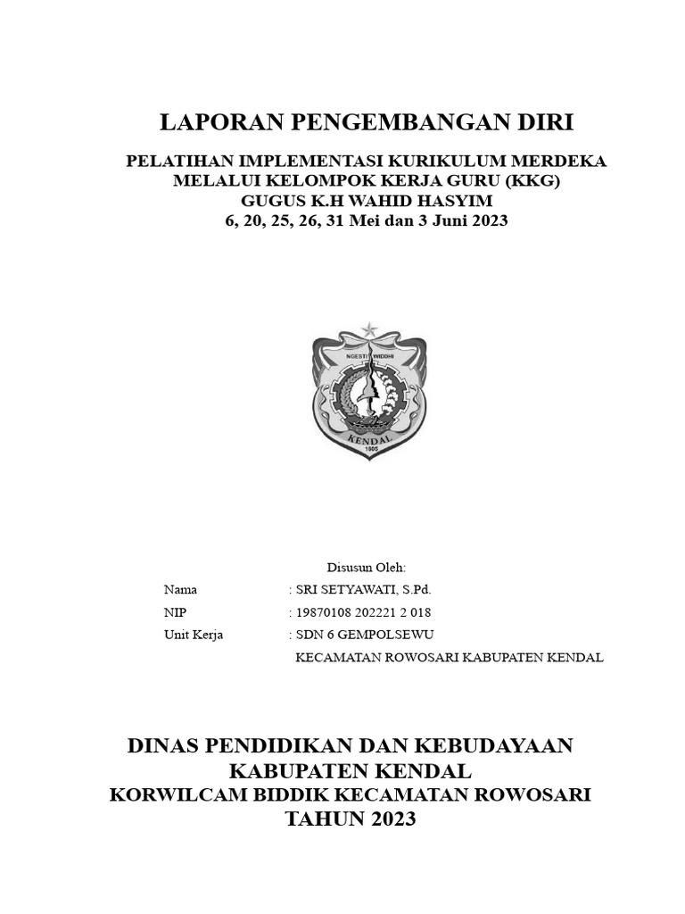 Laporan PD Tot Gugus - Sri Setyawati | PDF