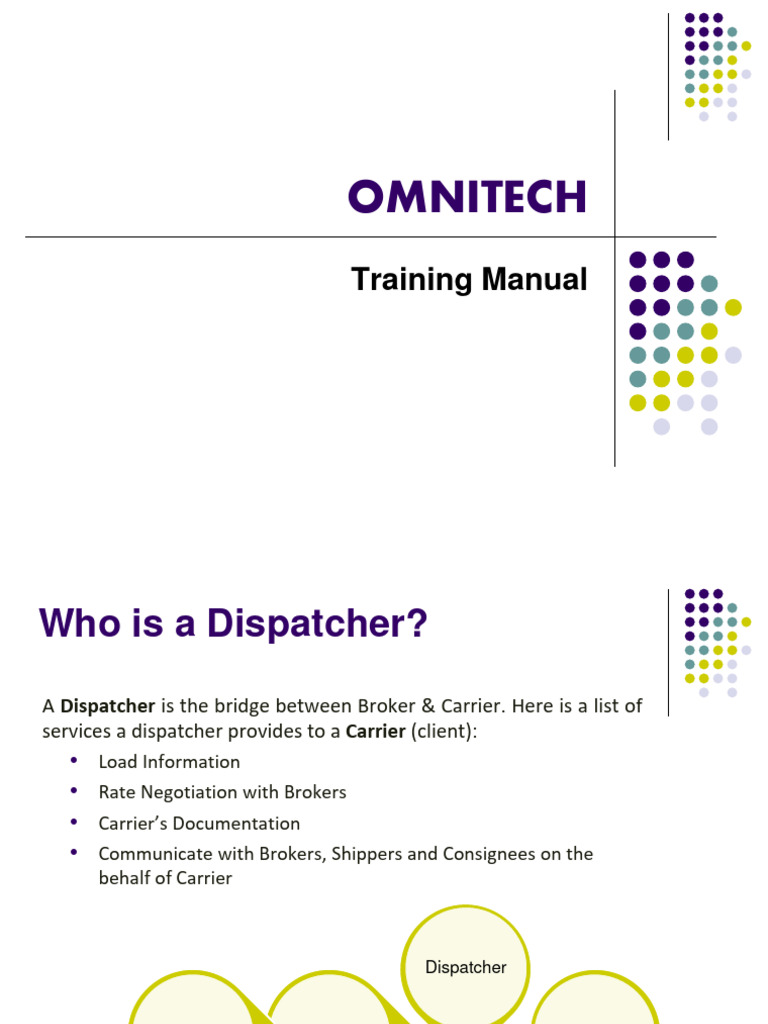 OMNITECH Training Manual | PDF | Cargo | Trailer (Vehicle)