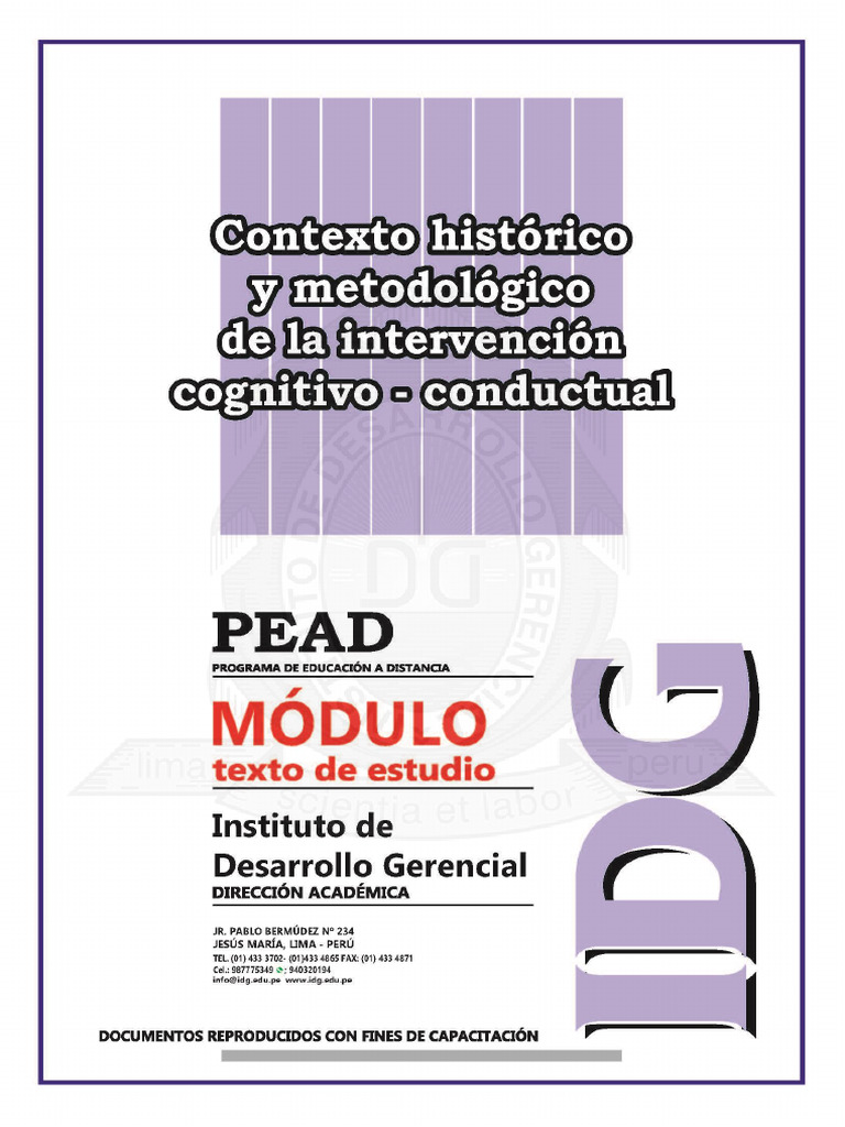MODULO 1 PROGRAMA TERAPIA COGNITIVA CONDUCTUAL - Unlocked | PDF ...