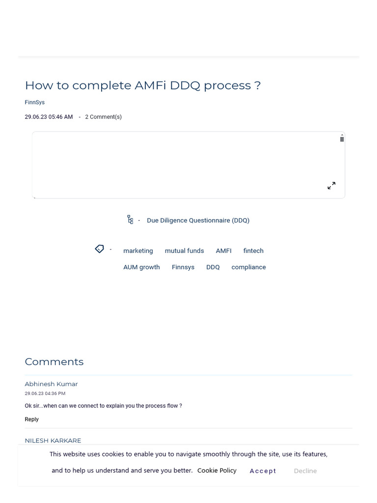 How to Complete AMFi DDQ Process _ _ FinnSys Software _ ARM Fintech ...