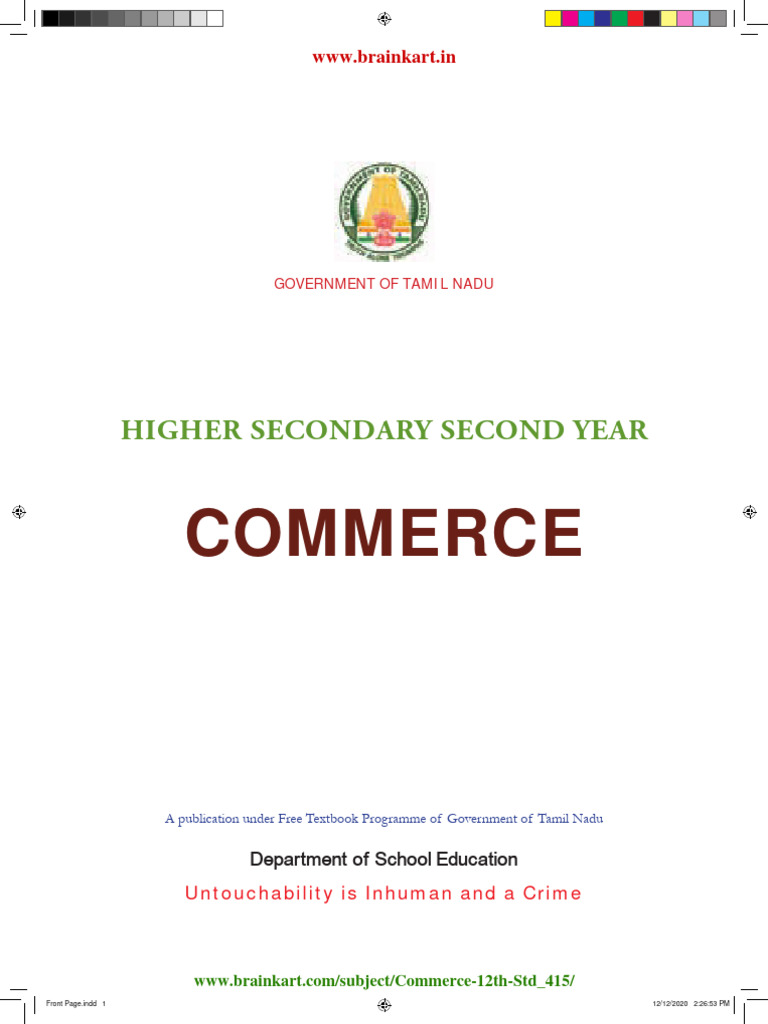 Brainkart_12th Accountancy EM Book 2020.Bin | PDF | Entrepreneurship ...