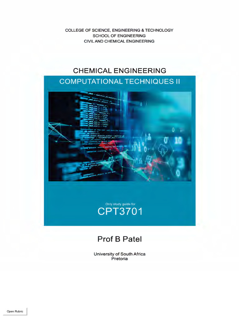 CPT3701 - Study Guide | PDF | Matrix (Mathematics) | Numerical Analysis