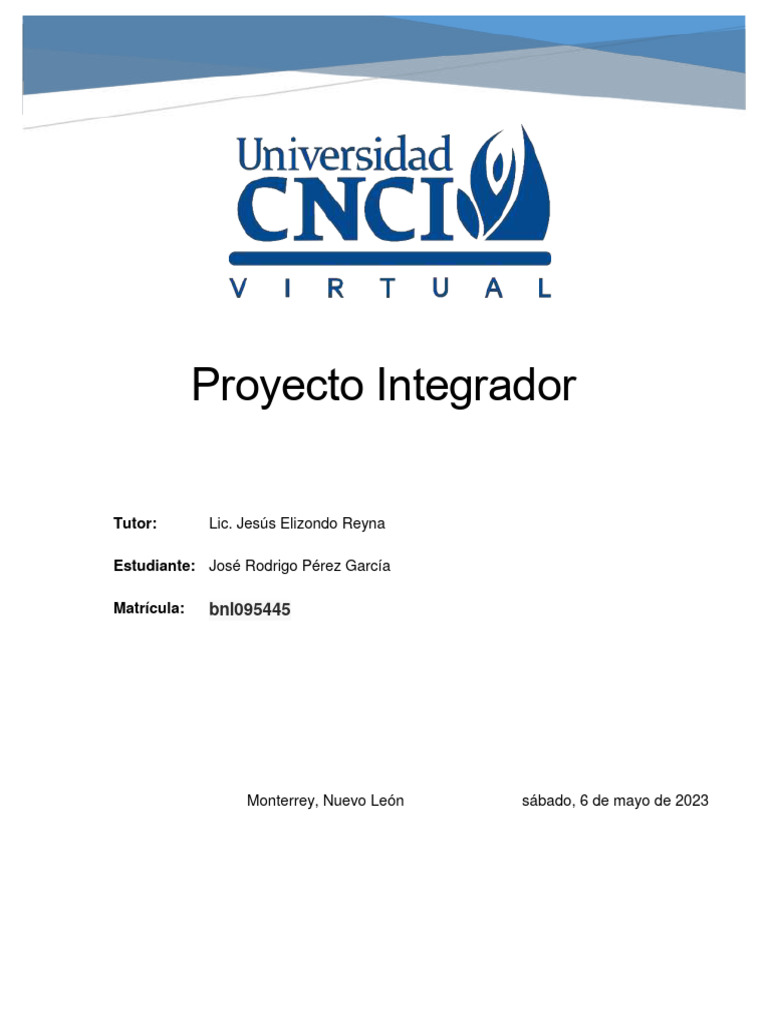 Proyecto Integrador Administración | PDF | Crecimiento personal y profesional | Ciencias sociales