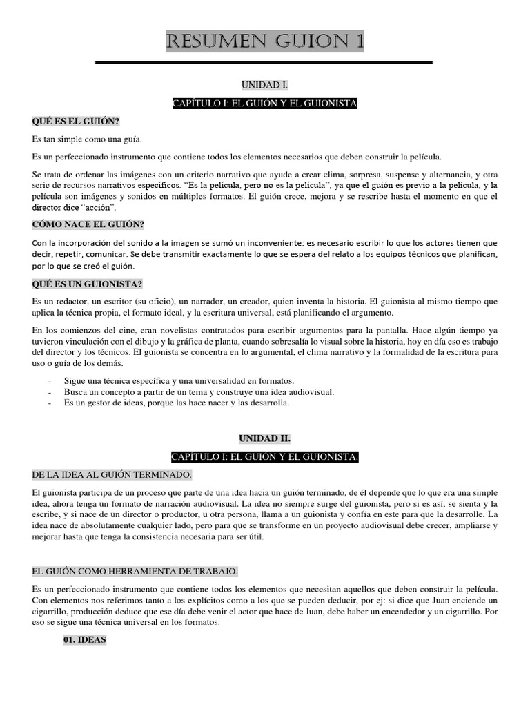 SuperResumen Guion 1 | PDF | Narración | Suspense (Género)
