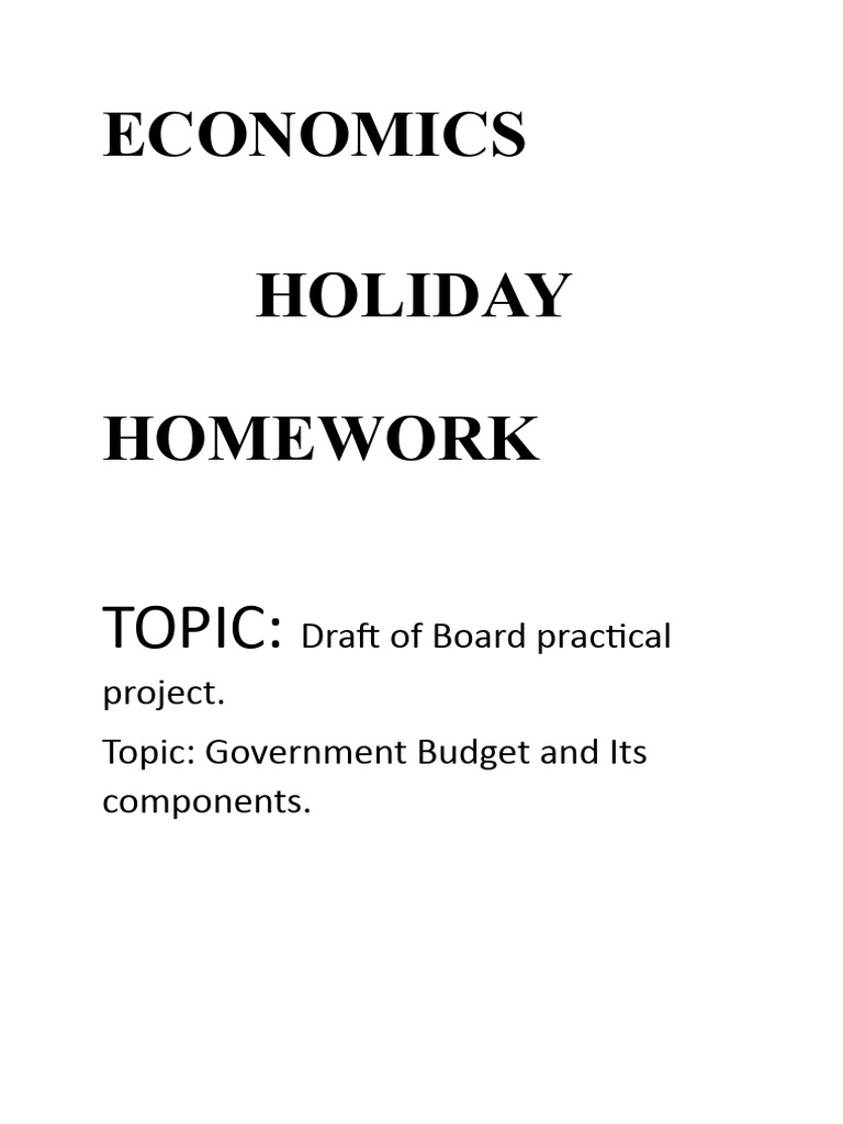 Economics Final Project Draft by r Phani Krishna Class Xii Sec i | PDF | Government Budget ...