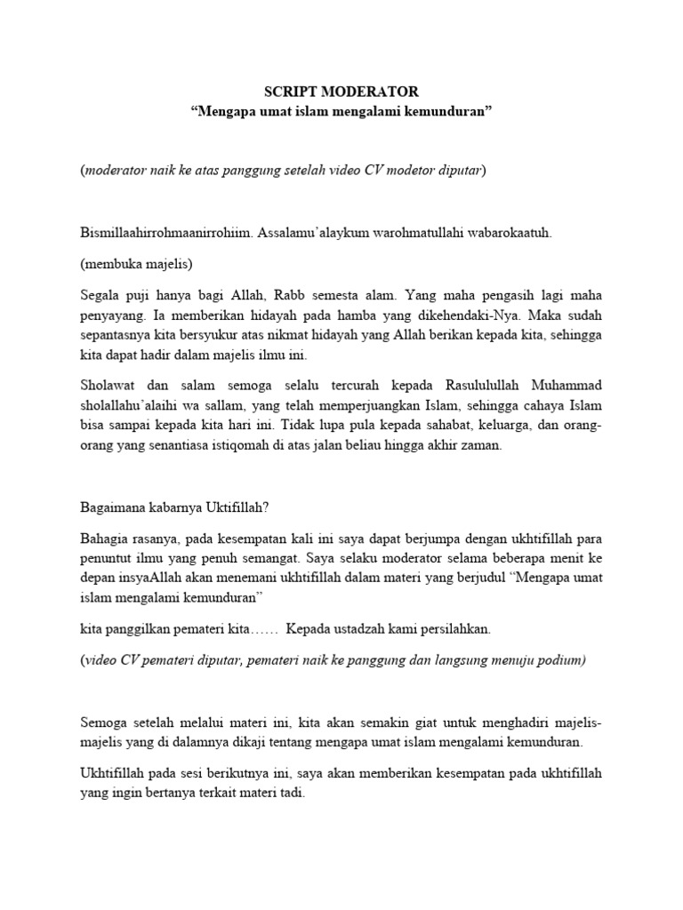 Script Moderator 4 | PDF