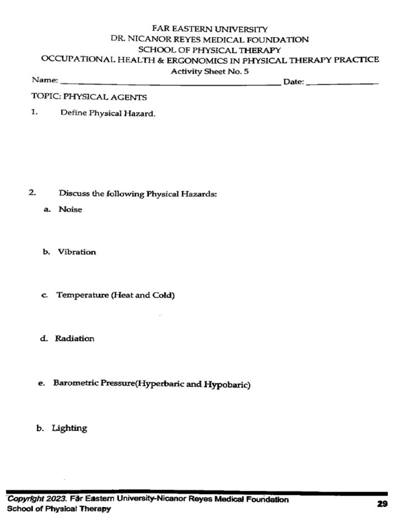 Act Sheet 5 OHPT | PDF