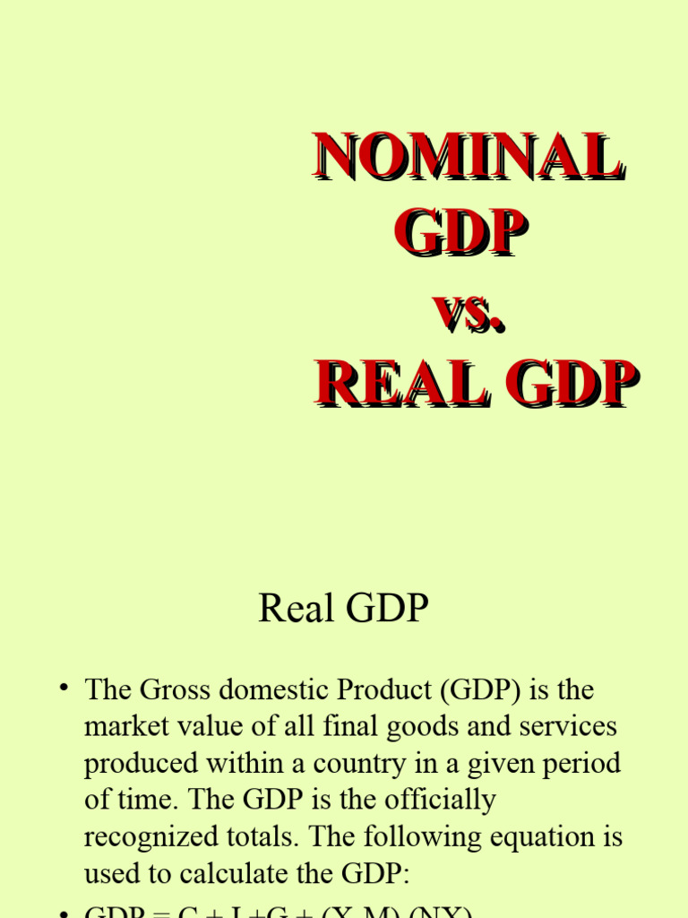 Nominal GDP Vs Real GDP | Download Free PDF | Gross Domestic Product ...