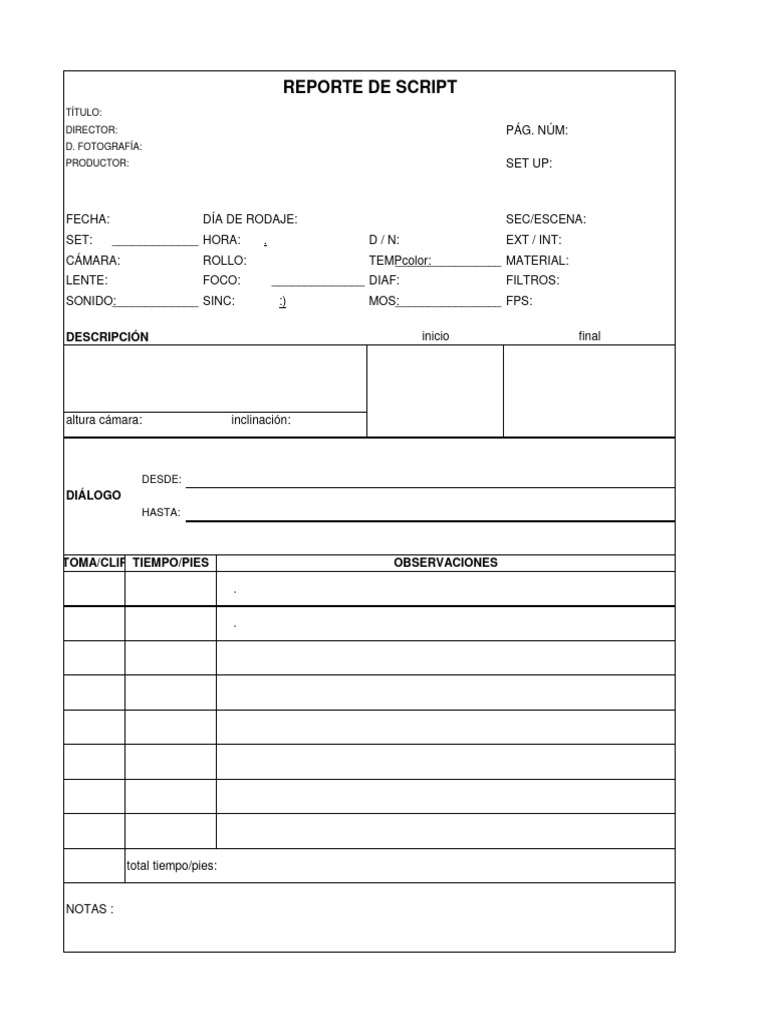 Reporte de Script | PDF