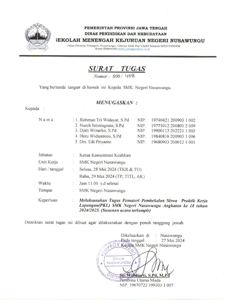 Surat Tugas K3 | PDF