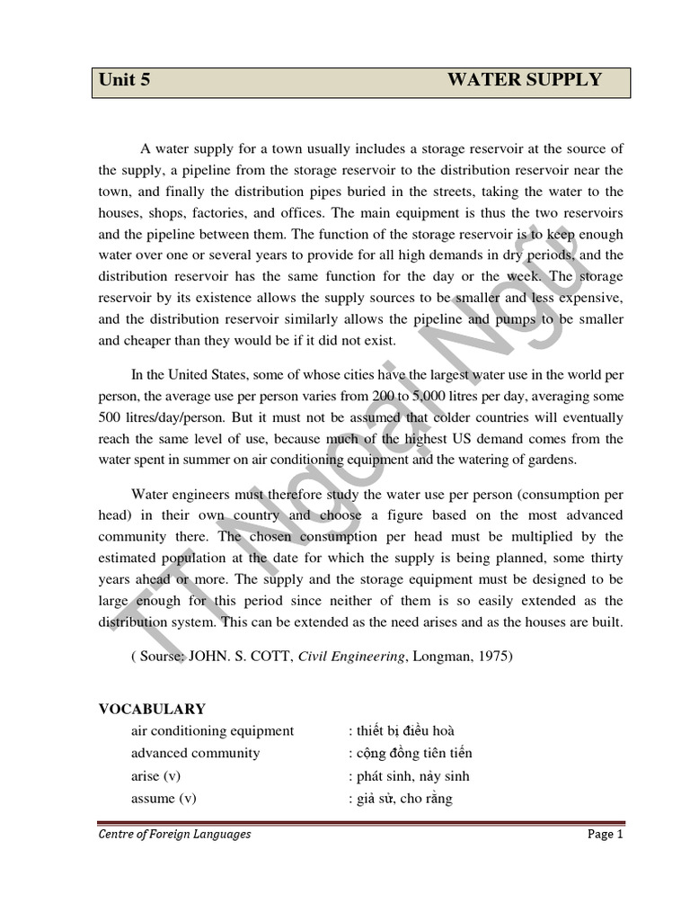 Town Water Supply System Guide | PDF | Water | Water Purification